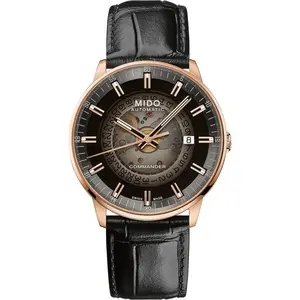 MIDO Commander Gradient Skeletal Automatic Strap Watch - Silver/black