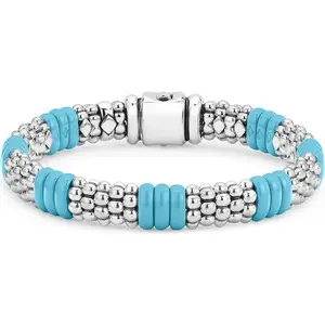 Lagos Caviar Ceramic Bracelet - Silver/blue