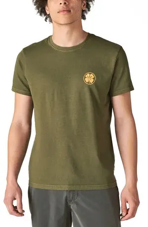 Lucky Brand Peace Of Mind Graphic Tee - Dark Olive