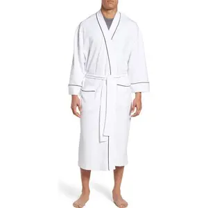 Majestic International Waffle Knit Robe - White