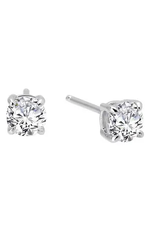 Lafonn Simulated Diamond Stud Earrings - Silver/clear