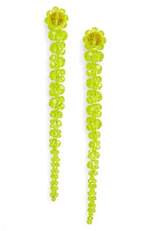 Simone Rocha Simone Rocha Beaded Drop Earrings Acid Green