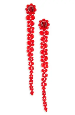 Simone Rocha Simone Rocha Beaded Drop Earrings Red