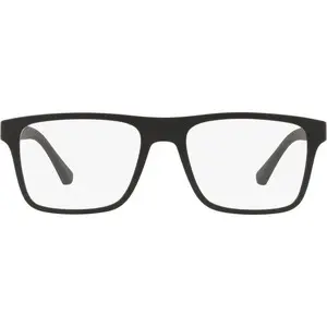 Emporio Armani 54mm Rectangular Eyeglasses - Black