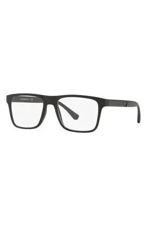 Emporio Armani 54mm Rectangular Eyeglasses