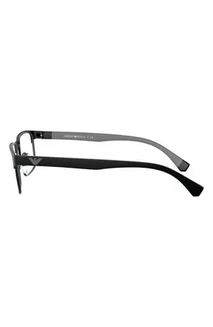 Emporio Armani 54mm Rectangular Eyeglasses - Matte Bl