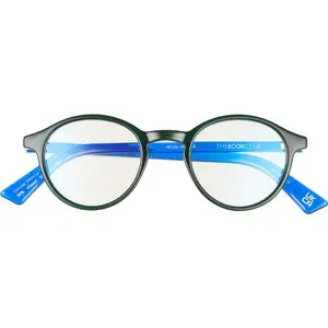 THE BOOK CLUB Blue Light Blocking Round Frame Reading Glasses - Green
