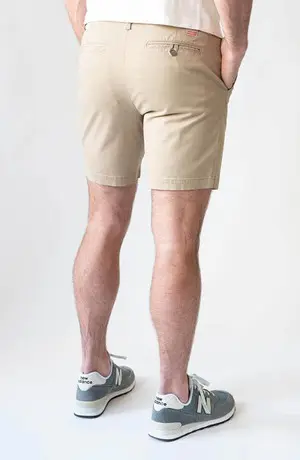 DEVIL-DOG DUNGAREES 7-inch Performance Stretch Chino Shorts - Rugged Tan