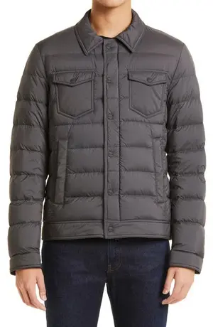 Herno La Denim Quilted Down Jacket - Grey