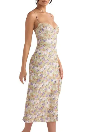 House Of Cb Corset Crepe Midi Sundress