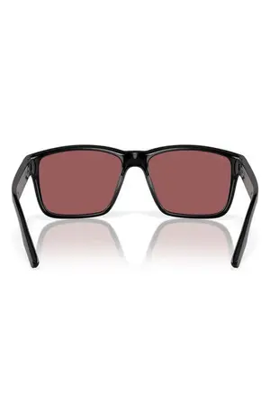 COSTA DEL MAR Polarized Square Sunglasses - Black Gold