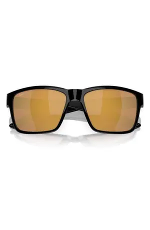 COSTA DEL MAR Polarized Square Sunglasses - Black Gold