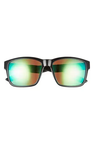 COSTA DEL MAR Costa Del Mar Polarized Square Sunglasses Black/ Green Mirror