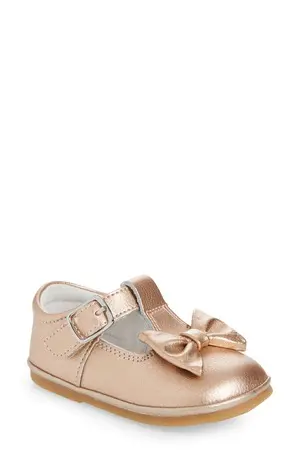 L'AMOUR Minnie Bow T-Strap Shoes Rose Gold
