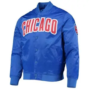 PRO STANDARD Chicago Cubs Wordmark Satin Full-snap Jacket