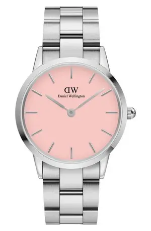 DANIEL WELLINGTON Iconic Link Bracelet Watch - Pastel Pink