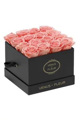 Venus Et Fleur Classic Small Square Eternity Roses - Pink