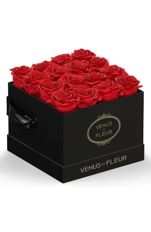 Venus Et Fleur Classic Small Square Eternity Roses - Red