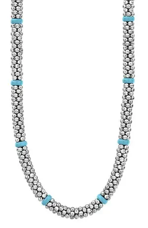 Lagos Blue Caviar Ceramic Collar Necklace