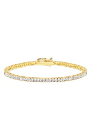 CRISLU Princess Cubic Zirconia Tennis Bracelet - Gold