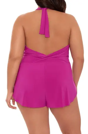 MAGICSUIT® Bianca One-piece Romper Swimsuit - Hibiscus Pink