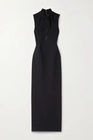 ROKSANDA Kamaria Tie-neck Cutout Crepe Gown - Black