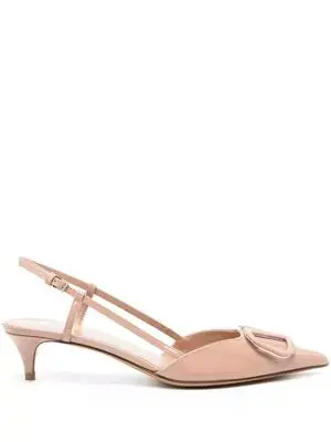 Valentino Garavani 40mm Vlogo Signature Slingback Pumps - Pink