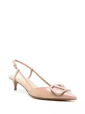 Valentino Garavani 40mm Vlogo Signature Slingback Pumps - Pink