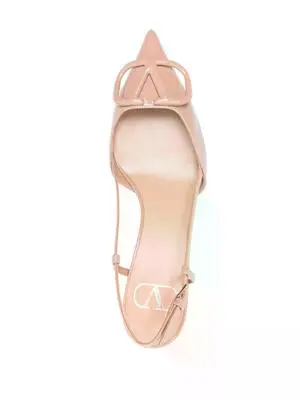 Valentino Garavani 40mm Vlogo Signature Slingback Pumps - Pink