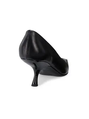 THE ROW Leather Kitten-heel Pumps