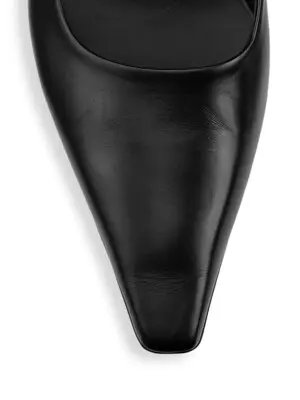 THE ROW Leather Kitten-heel Pumps