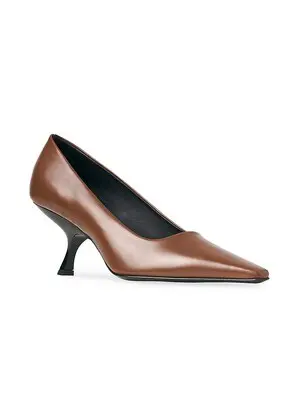 THE ROW - Women's Leather Kitten-Heel Pumps - Cipria 