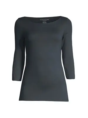 Majestic Filatures Merrow Soft Touch Boatneck Top Crepuscule