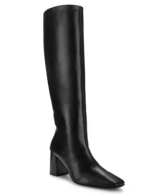 THE ROW Square-toe Leather Knee-high Boots Size