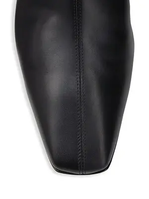 THE ROW Square-toe Leather Knee-high Boots Size