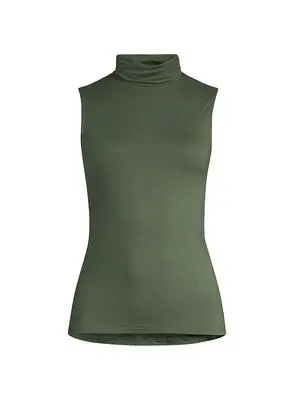 Majestic Filatures Soft Touch Sleeveless Turtleneck Mousse