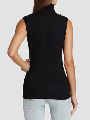 Majestic Filatures Soft Touch Sleeveless Turtleneck