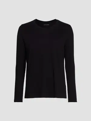 Majestic Filatures Soft Touch Pleated Top - Noir