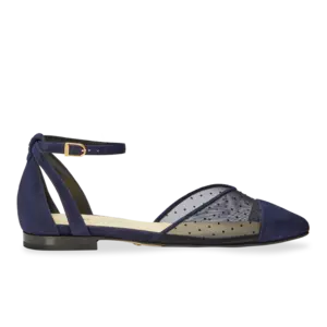 Sarah Flint SARAH FLINT Parker Flat With Lace Detailing Blue