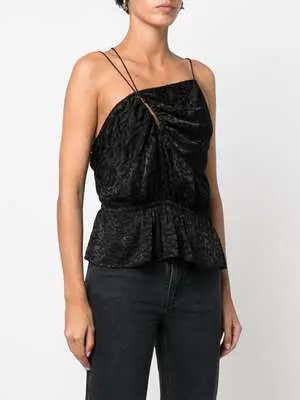 IRO PARIS Asymmetric Leopard-print Vest