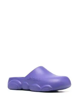 Moschino Logo Embossed Mules