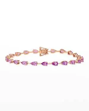 GRAZIELA Graziela Gems 18K Rose Gold Pink Sapphire Bracelet - Pink Sapphire