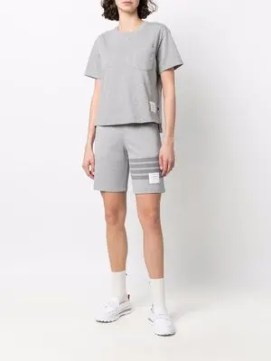 Thom Browne Rwb Tab T-shirt - Grey