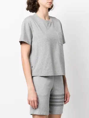 Thom Browne Rwb Tab T-shirt - Grey