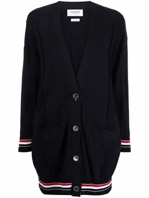 Thom Browne Oversized Stripe-detail Cardigan