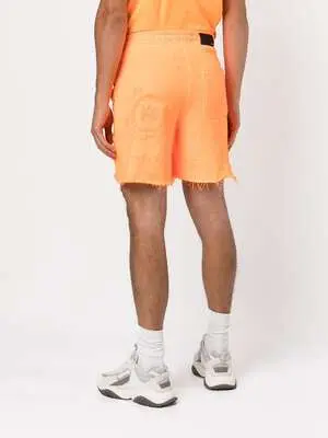 Amiri Logo Print Cotton Track Shorts