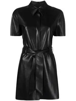 Nanushka Belted Mini Shirt Dress