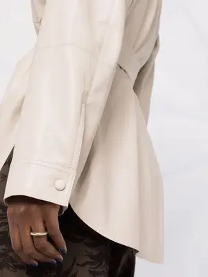 Nanushka Vegan Leather Oversized Shirt