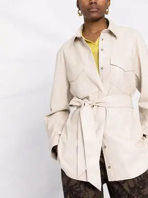 Nanushka Vegan Leather Oversized Shirt