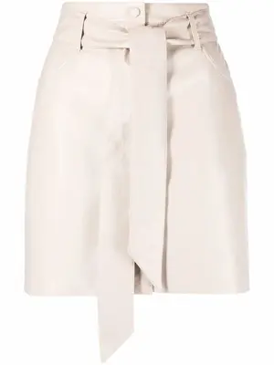 Nanushka A-line Mini Skirt - Neutrals